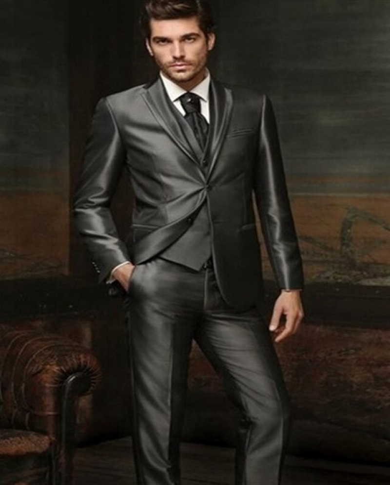 Shiny Gray Suit